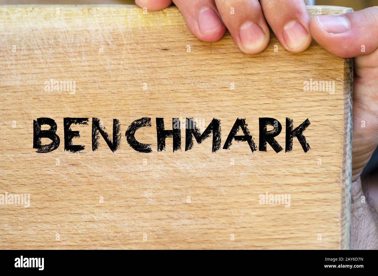 Benchmark text concept Stock Photo - Alamy