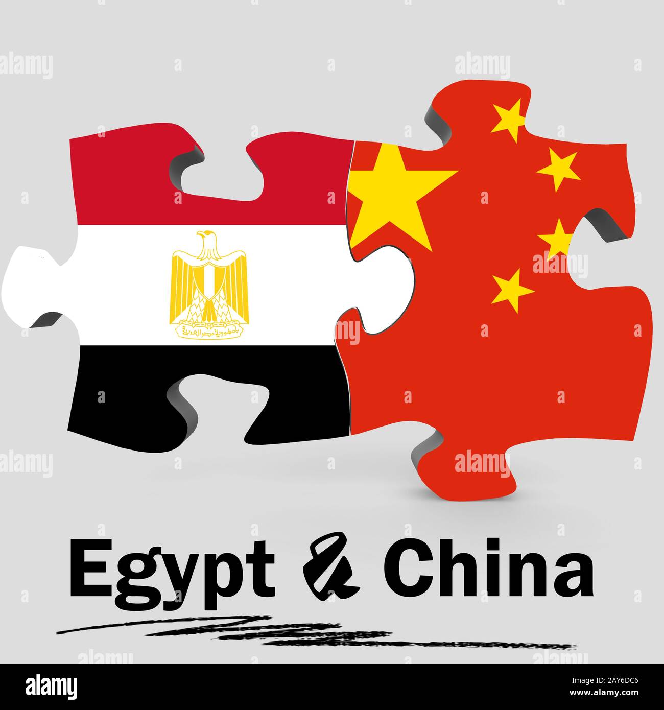 China and Egypt flags in puzzle Stock Photo - Alamy