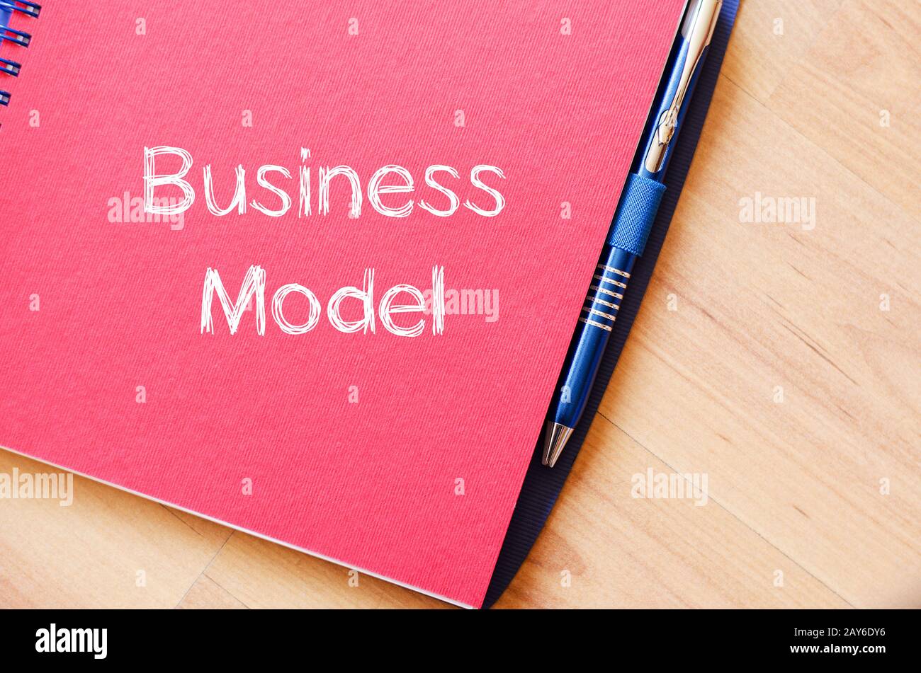 Business model text concept on notebook Stock Photo - Alamy