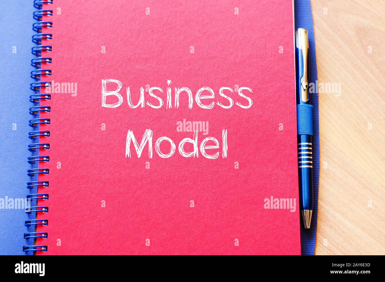 Business model text concept on notebook Stock Photo - Alamy