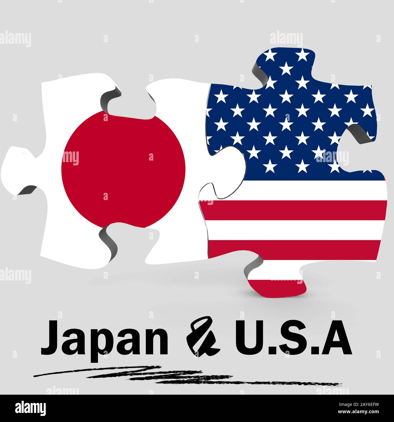 Usa japan flags hi-res stock photography and images - Alamy