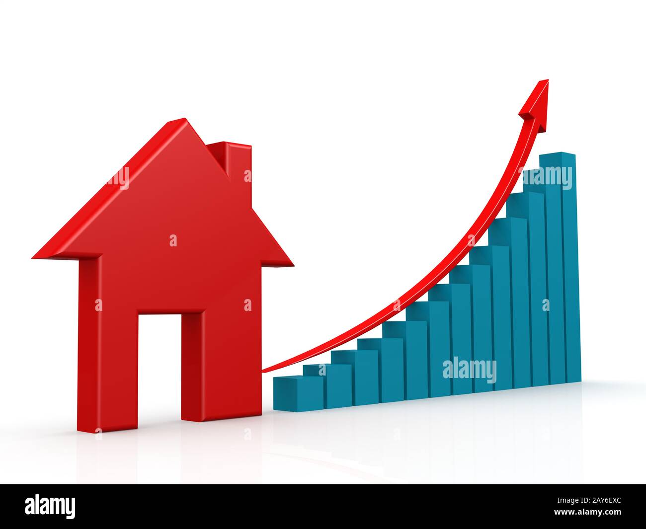 Graph rapid growth red Cut Out Stock Images & Pictures - Alamy
