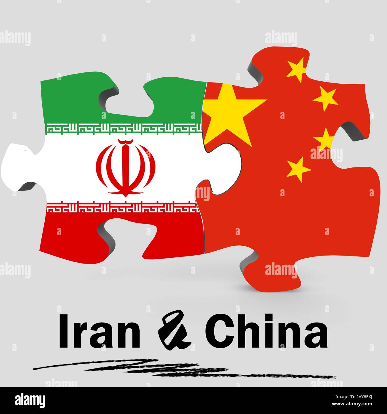China and Iran flags in puzzle Stock Photo - Alamy