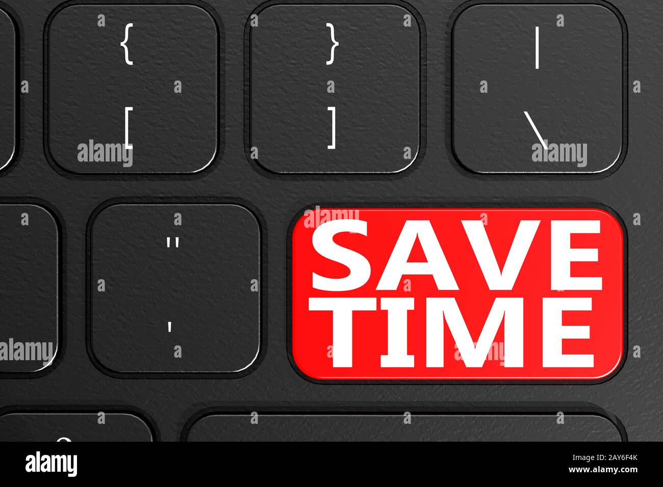 Save Time on black keyboard Stock Photo - Alamy