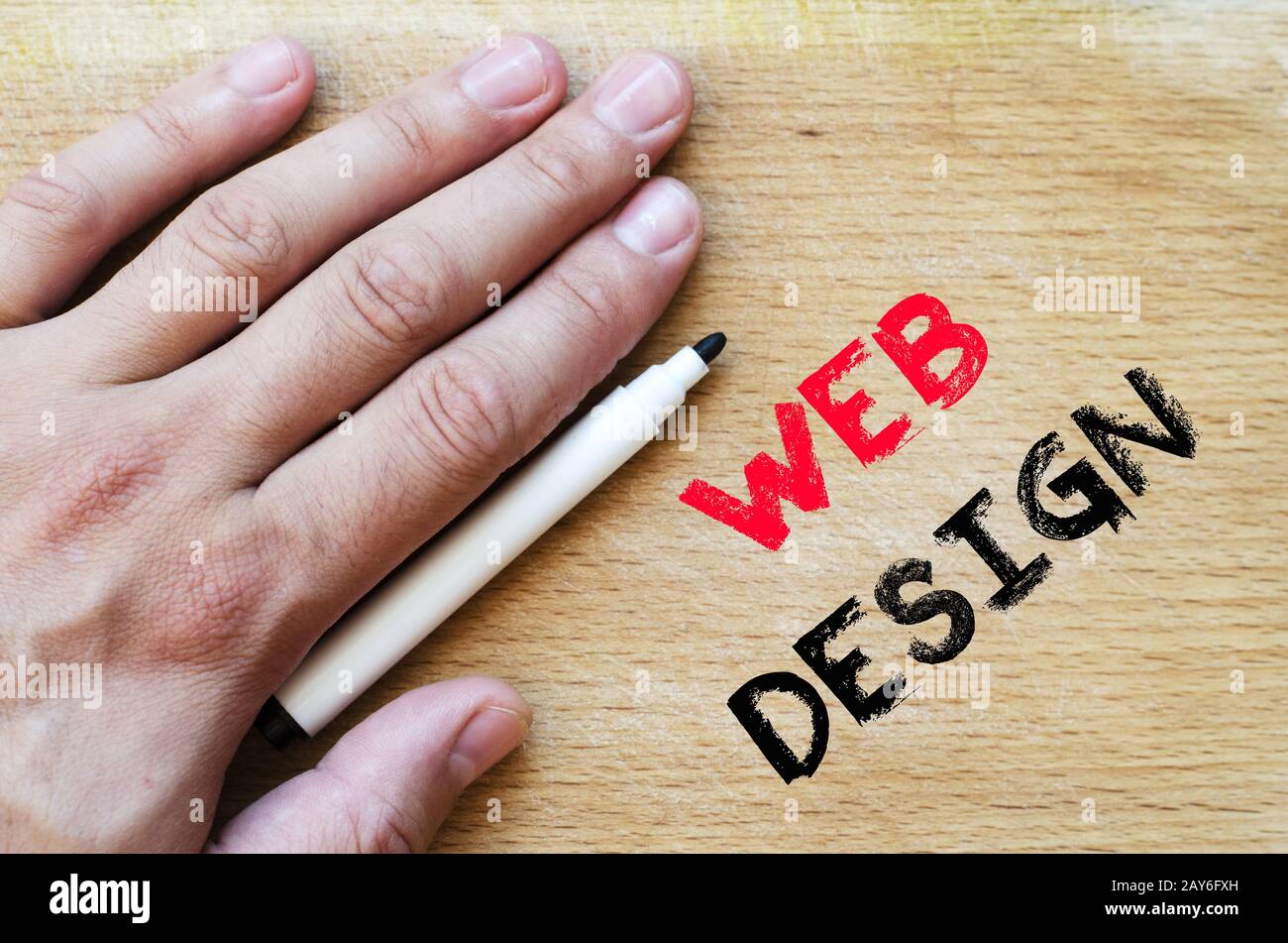 Web design text concept Stock Photo - Alamy