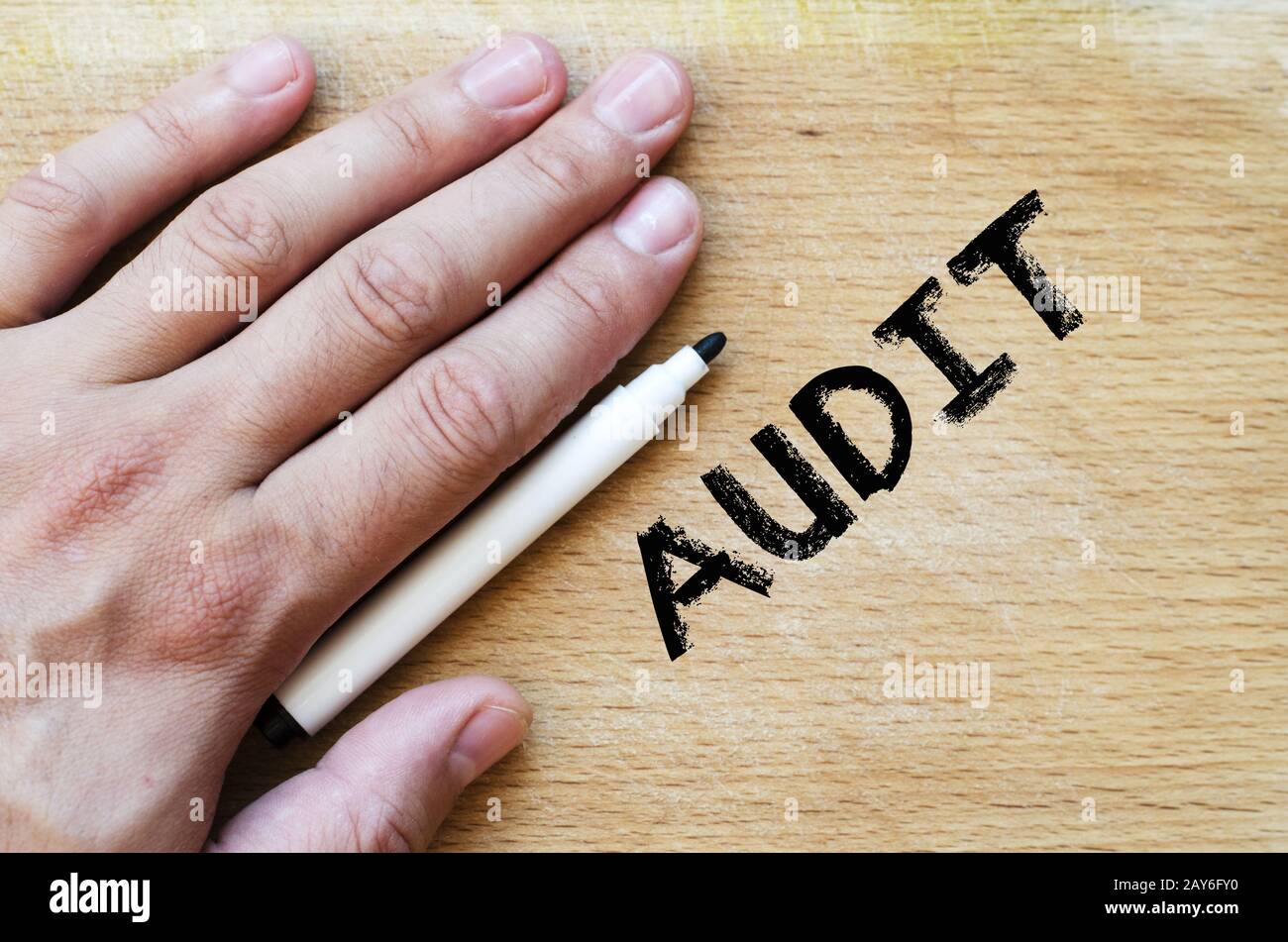 Audit text concept Stock Photo - Alamy