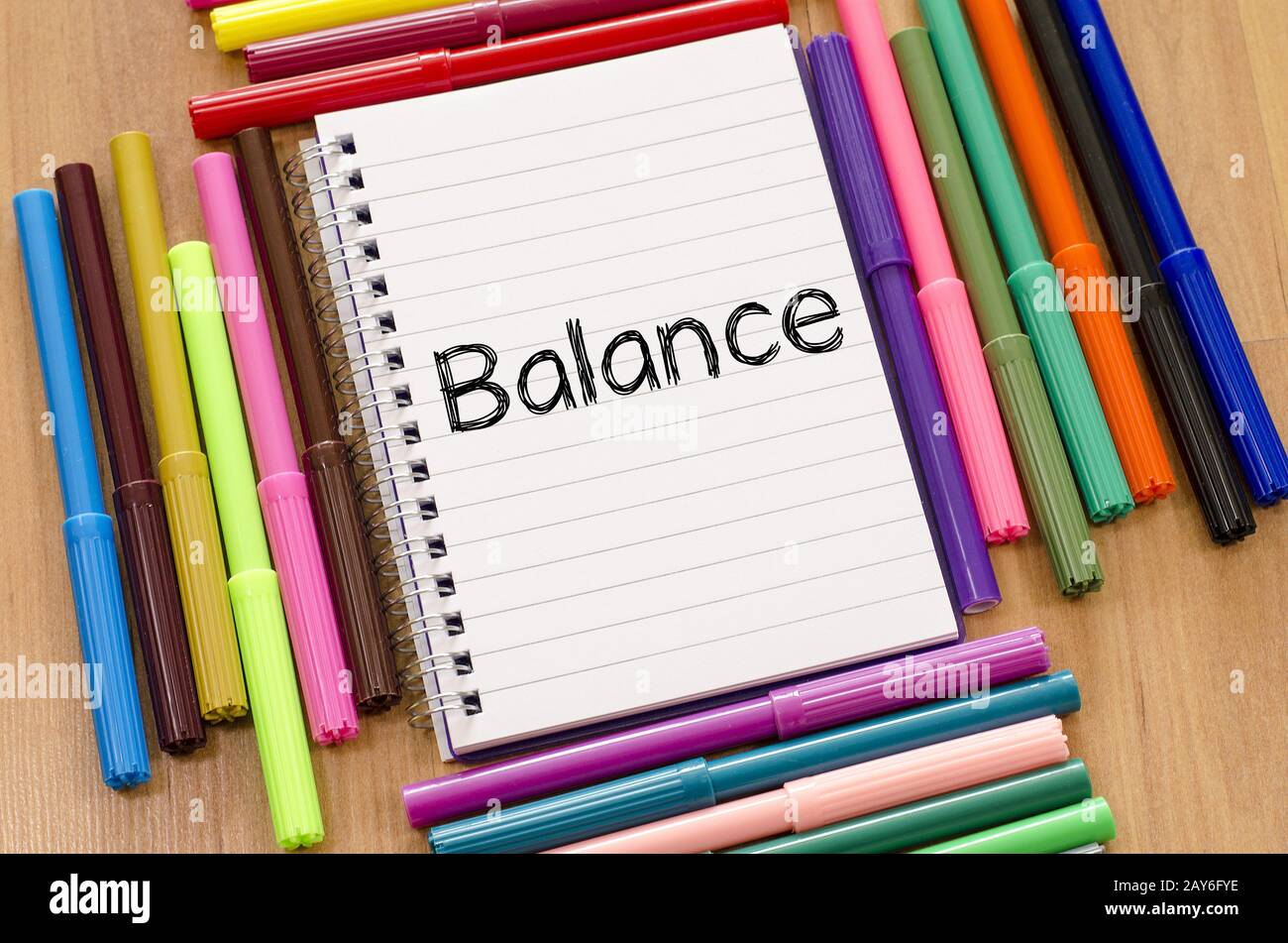 Balance text concept Stock Photo - Alamy