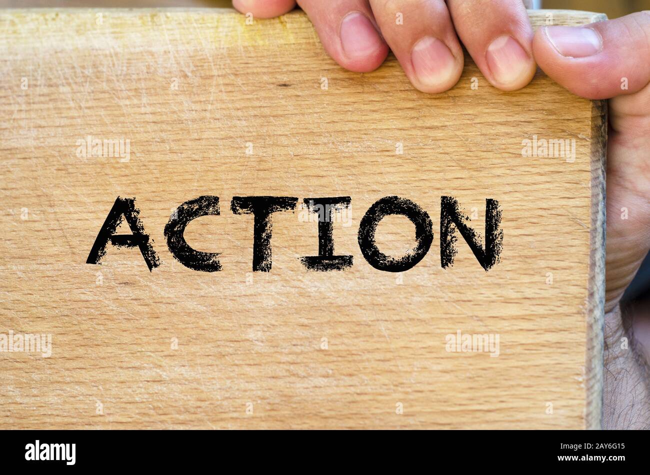 Action text concept Stock Photo - Alamy