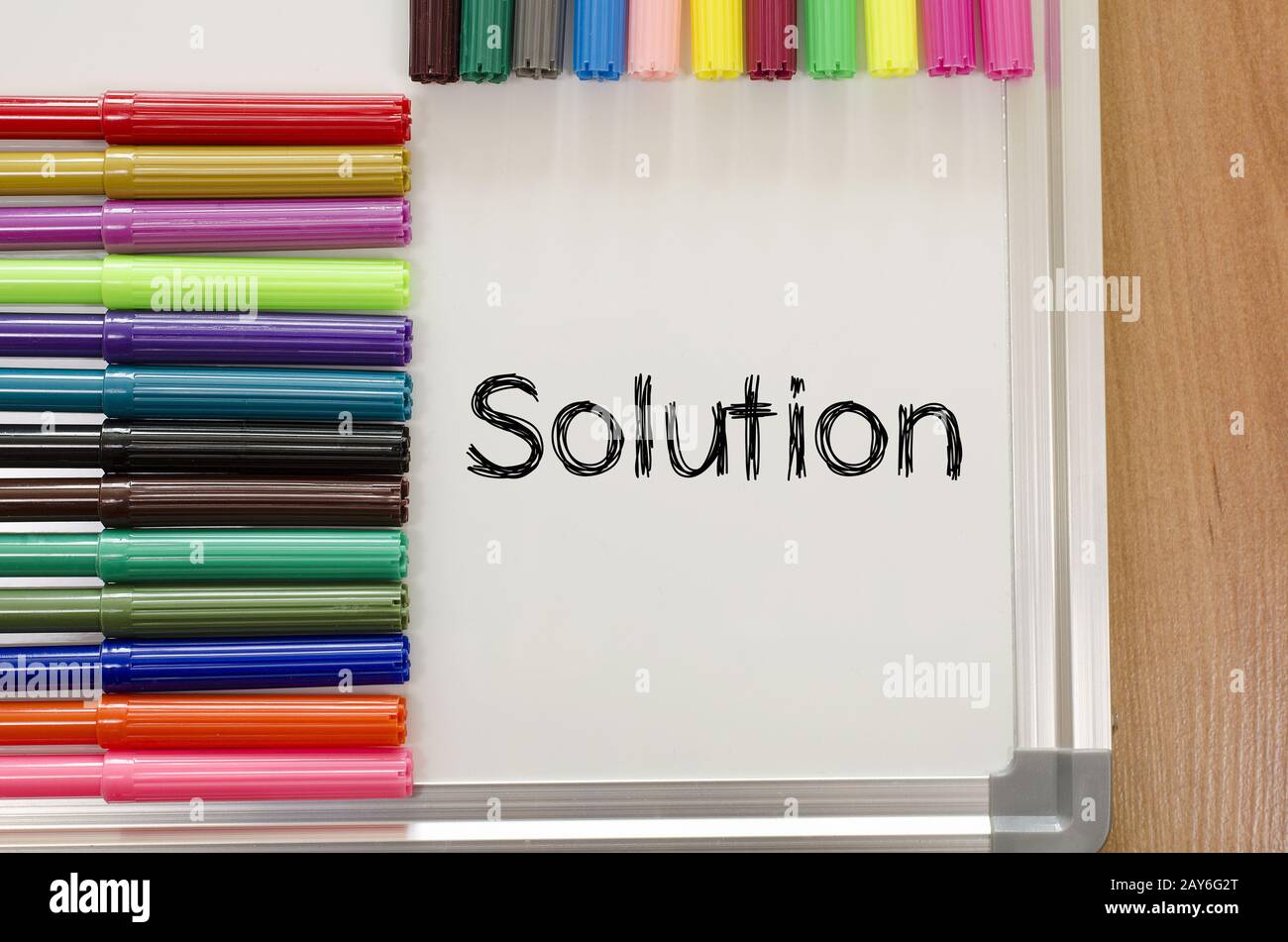 Solution text concept Stock Photo - Alamy