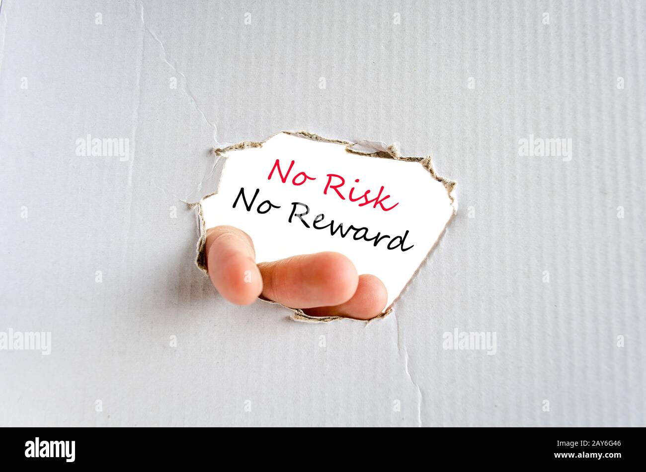 No risk no reward text concept Stock Photo - Alamy