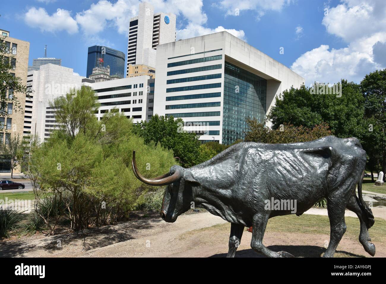 The Cattle Drive Sculpture at Pioneer Plaza in Dallas, Texas Stock ...