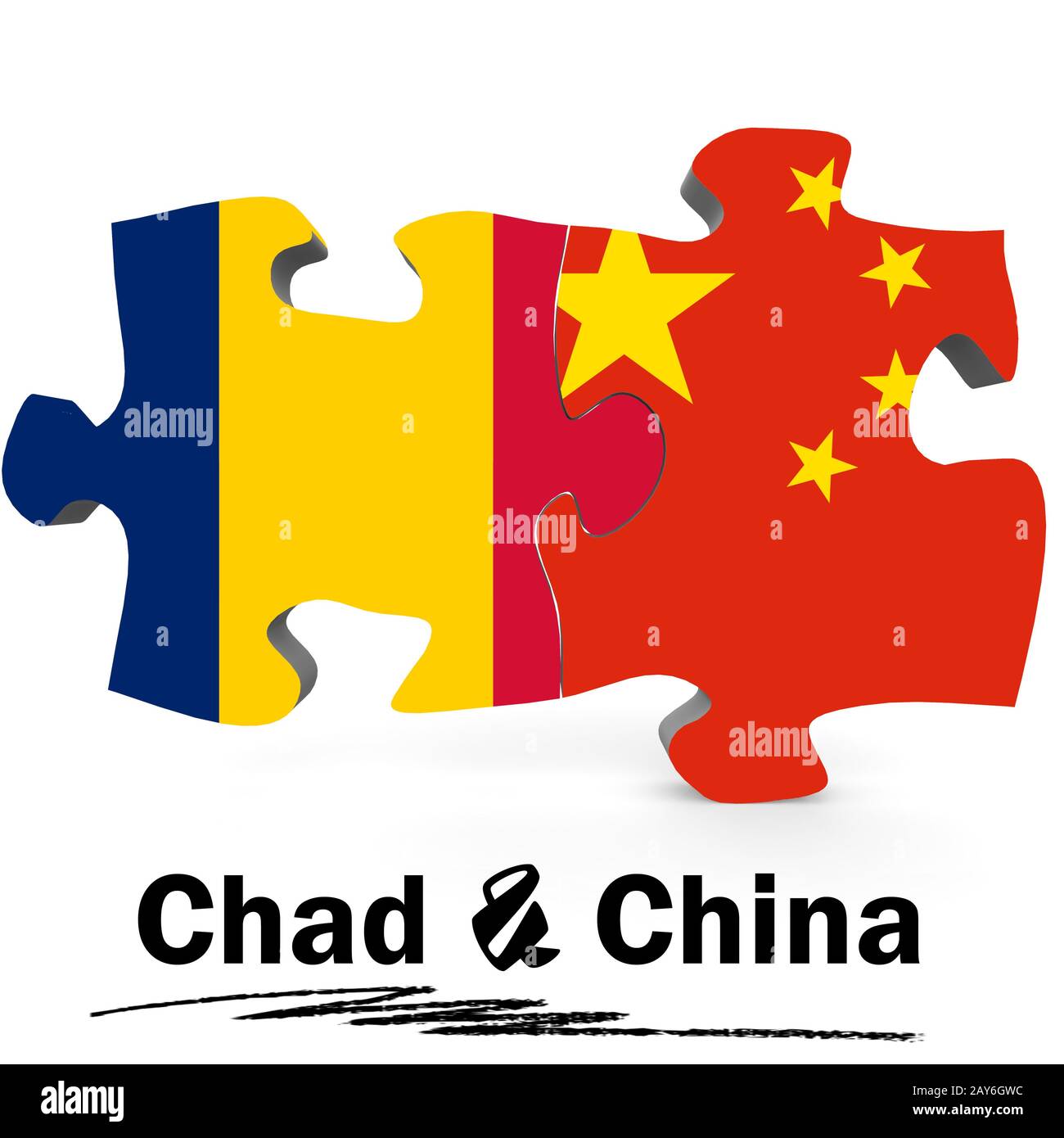 China and Chad flags in puzzle Stock Photo - Alamy