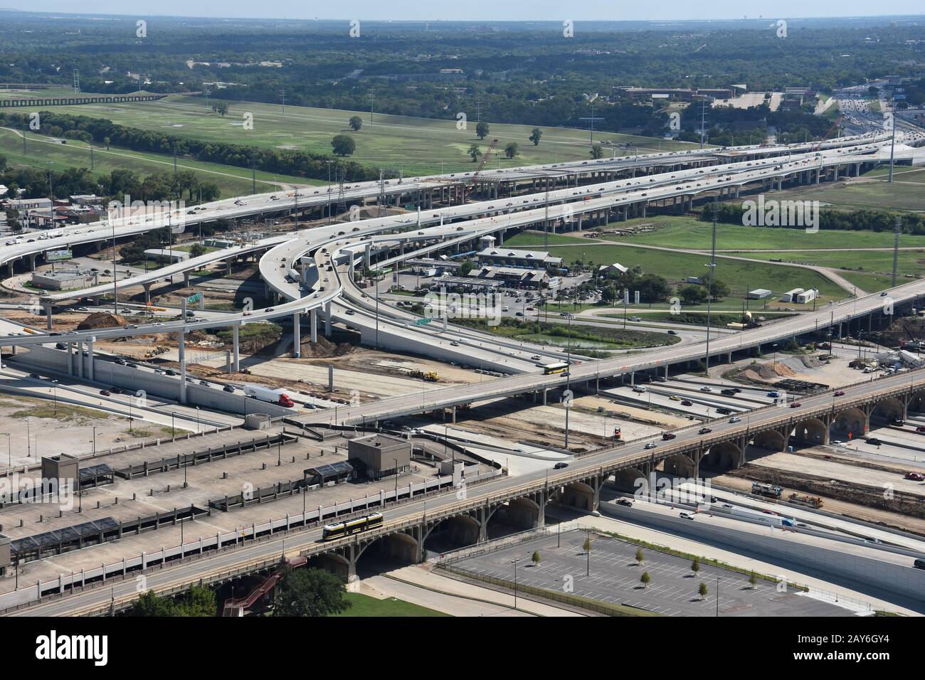 Reunion tower dallas aerial hi-res stock photography and images - Alamy