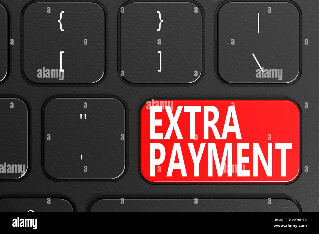 Extra Payment on black keyboard Stock Photo - Alamy