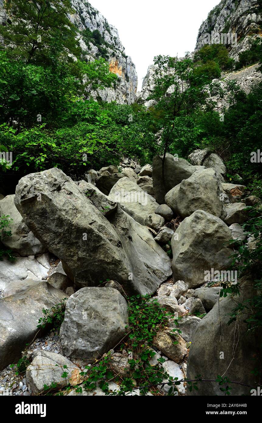 canyon, gorge, ravine, rock, stones, paklenica, national park, croatia ...