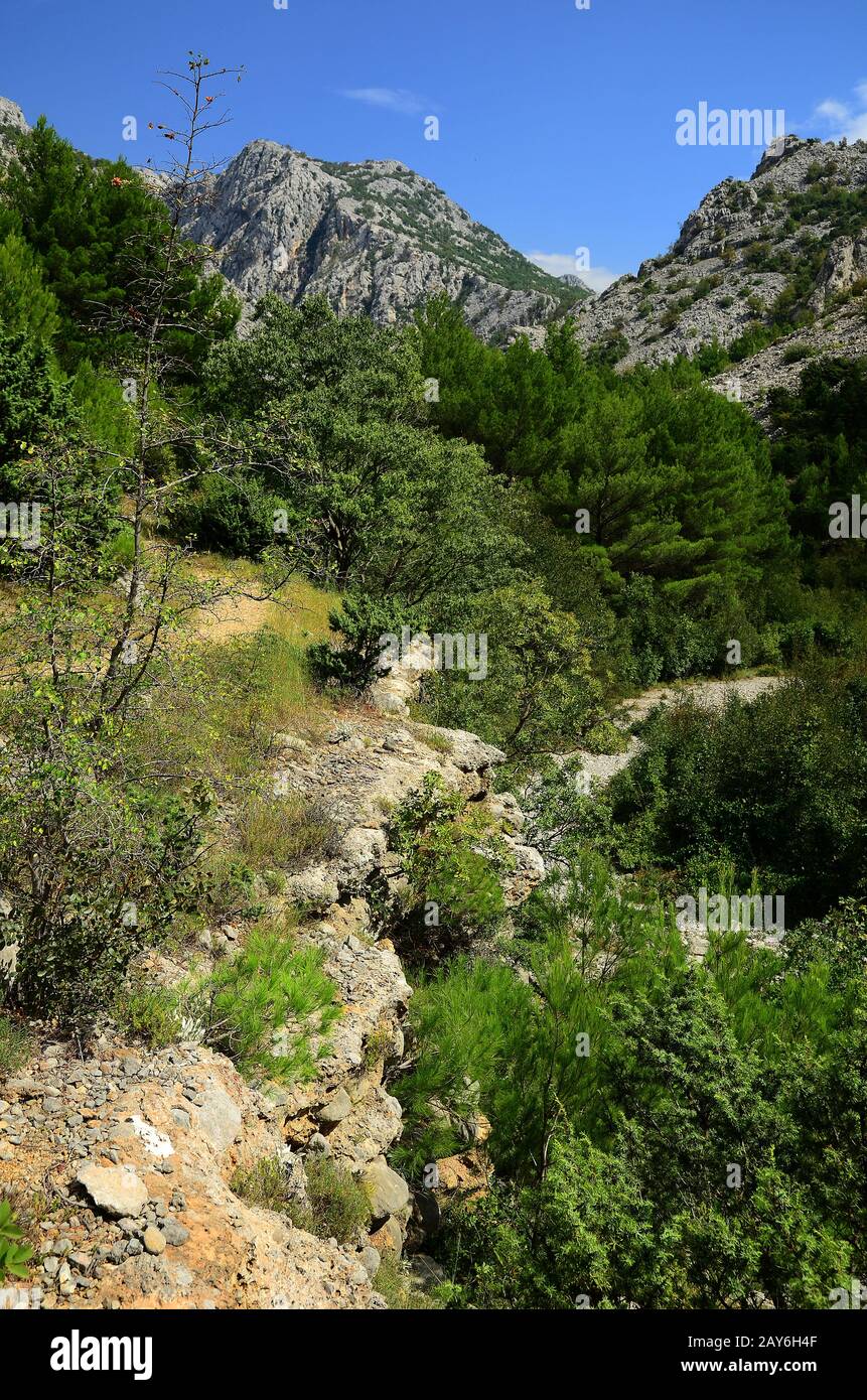 landscape, canyon, gorge, ravine, paklenica, national park, croatia ...