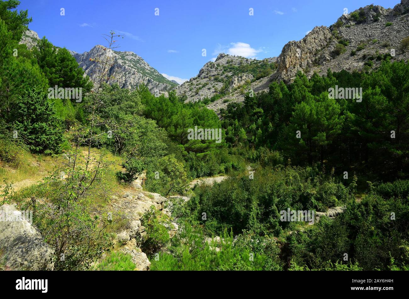 landscape, canyon, gorge, ravine, paklenica, national park, croatia ...