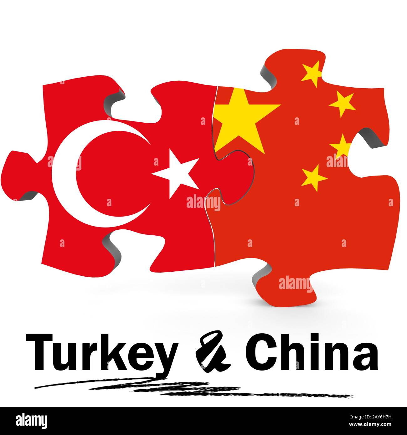 China turkey flag hi-res stock photography and images - Alamy