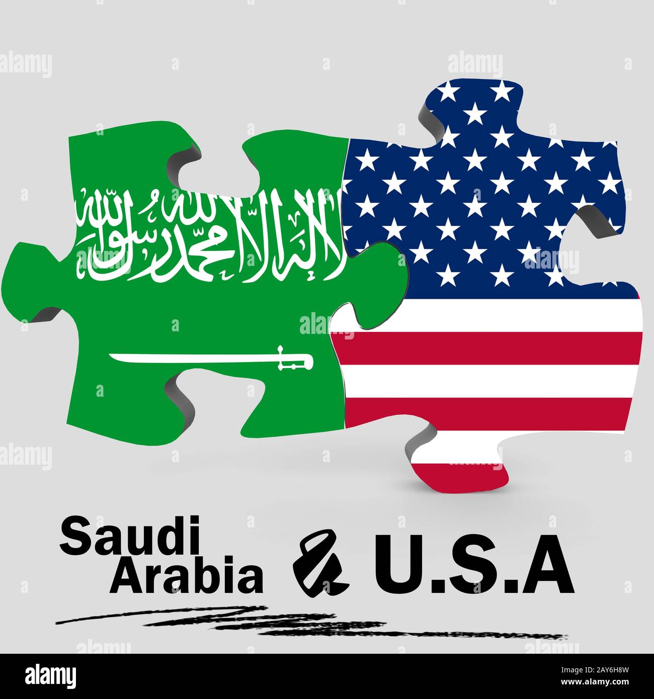 Saudi arabia usa flag hi-res stock photography and images - Alamy