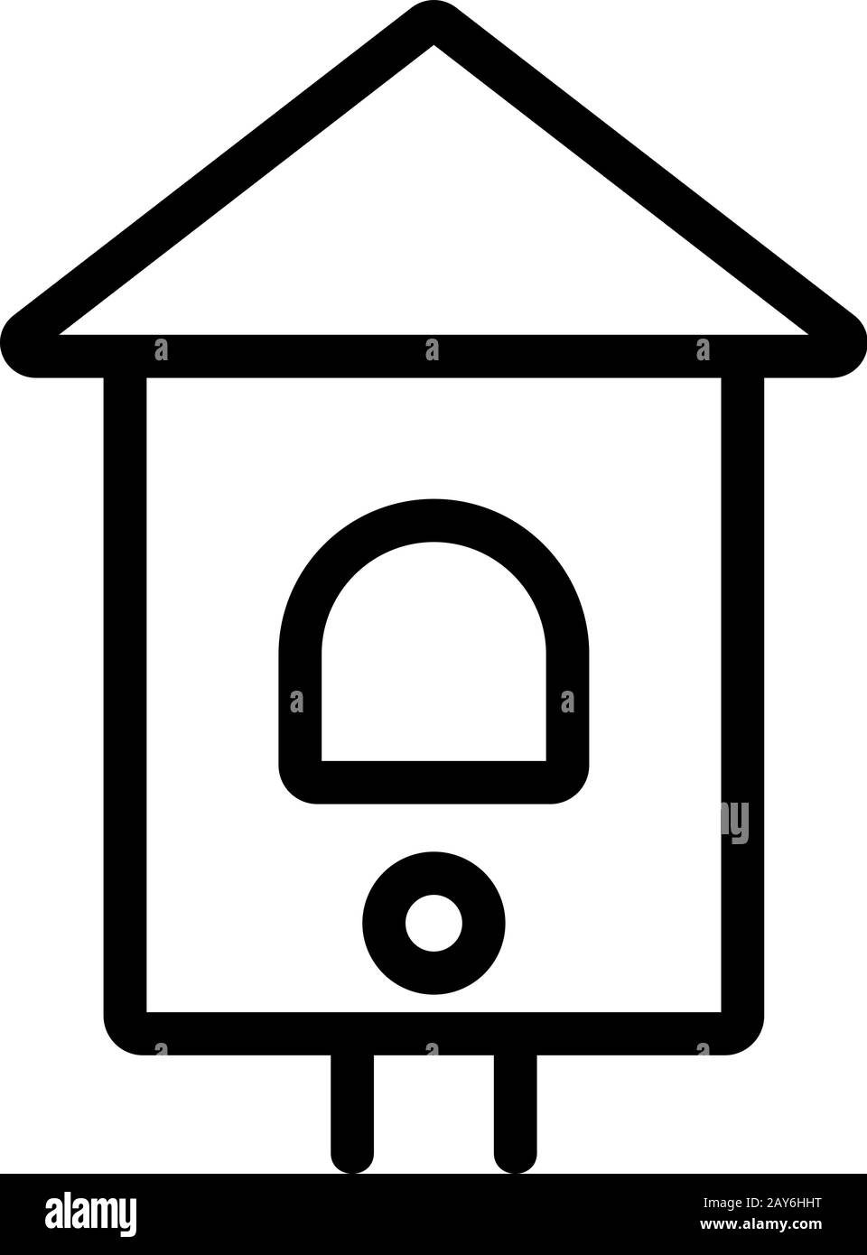 bird house Icon vector. Isolated contour symbol illustration Stock ...