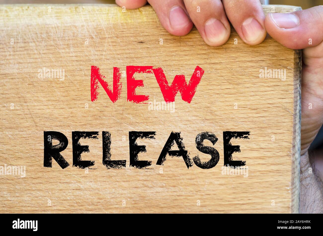 New release text concept Stock Photo - Alamy