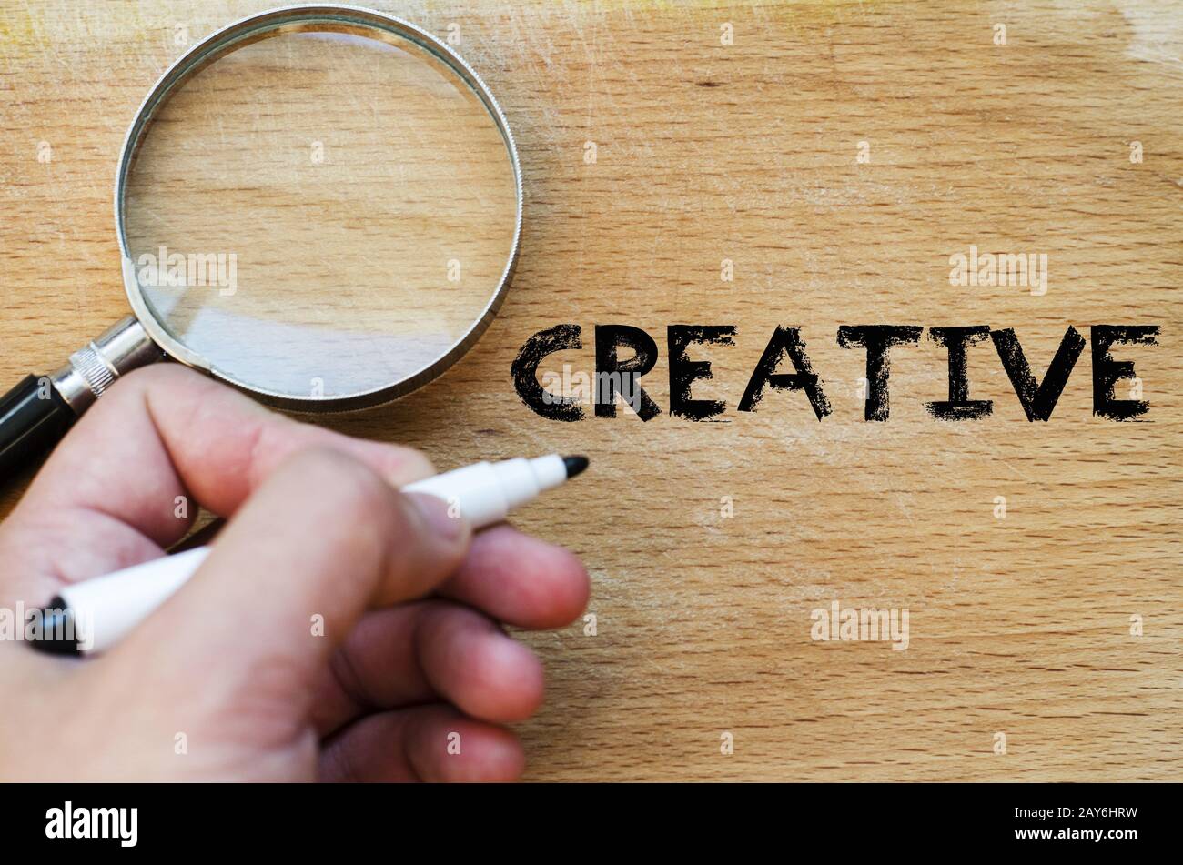 Creative text concept Stock Photo - Alamy