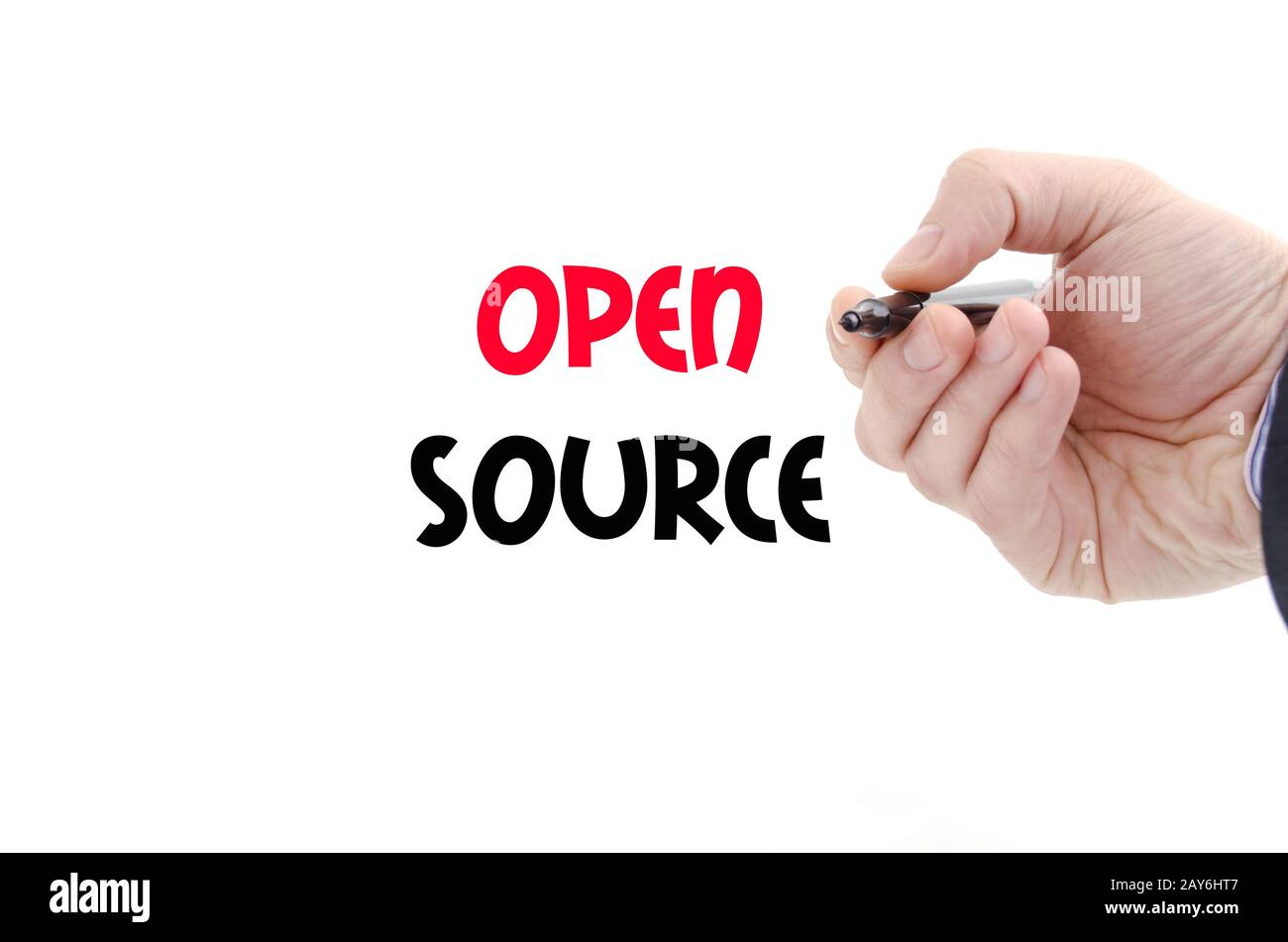 Open source text concept Stock Photo - Alamy
