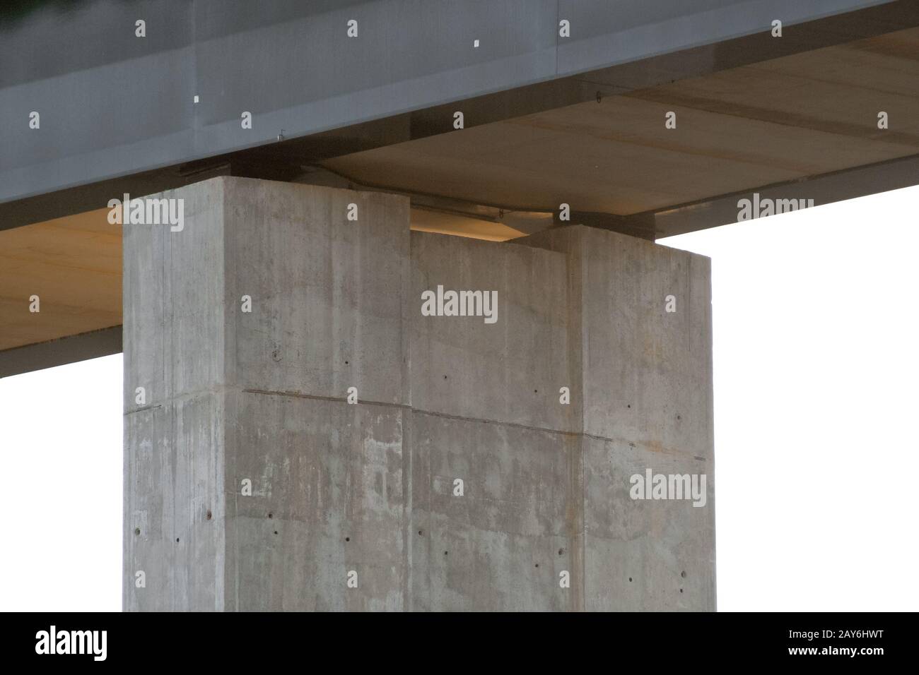 Bridge structure from underneath with background forest Stock Photo - Alamy