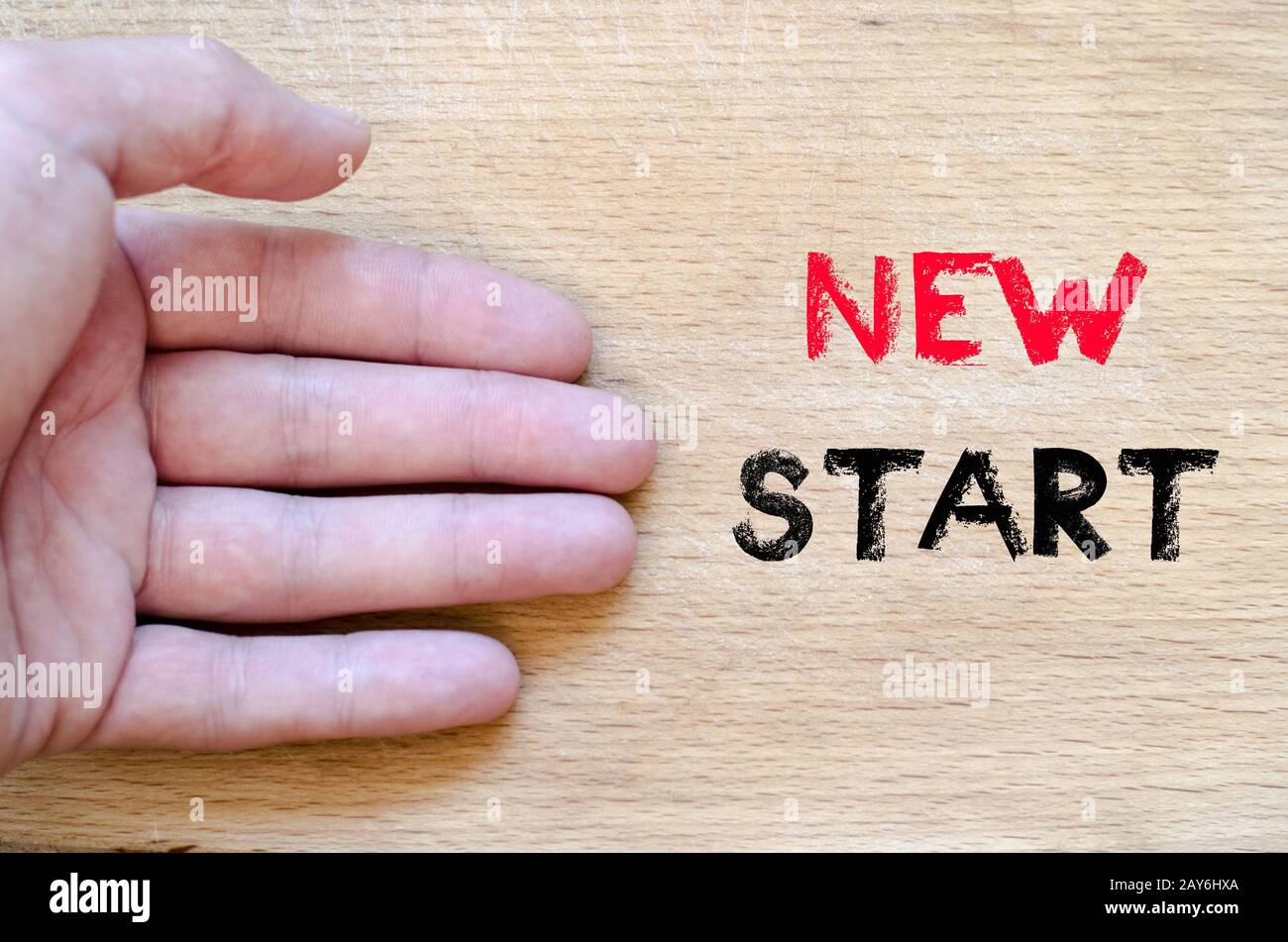 New start text concept Stock Photo - Alamy