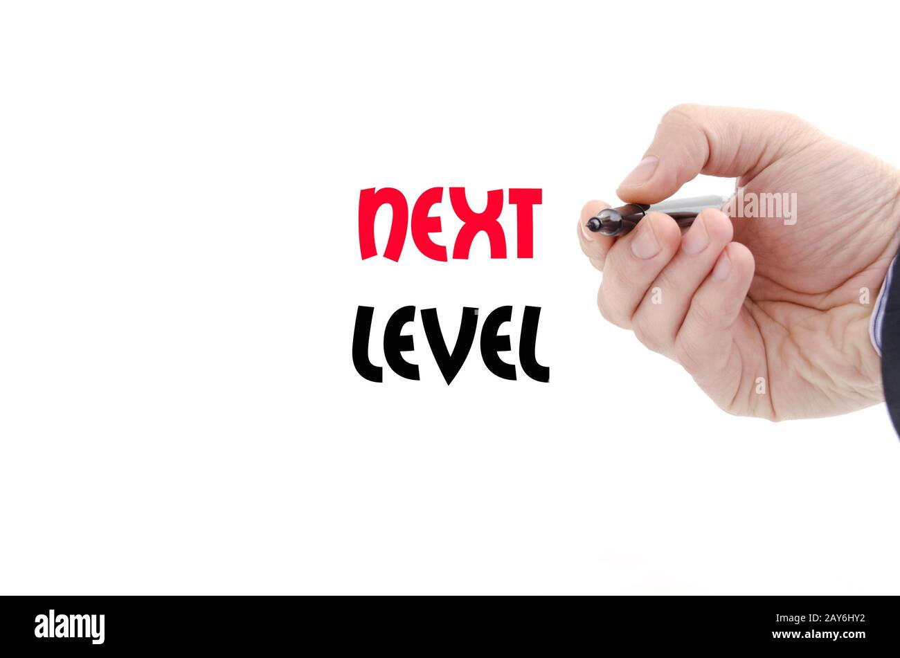 Next level text concept Stock Photo - Alamy
