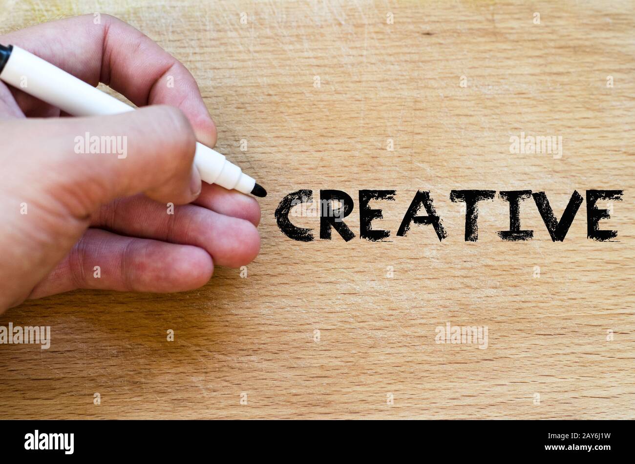 Creative text concept Stock Photo - Alamy