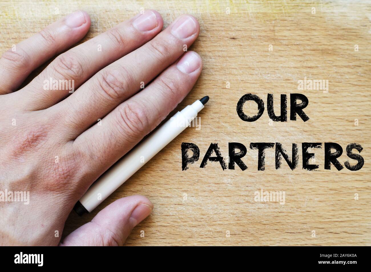Our partners text concept Stock Photo - Alamy