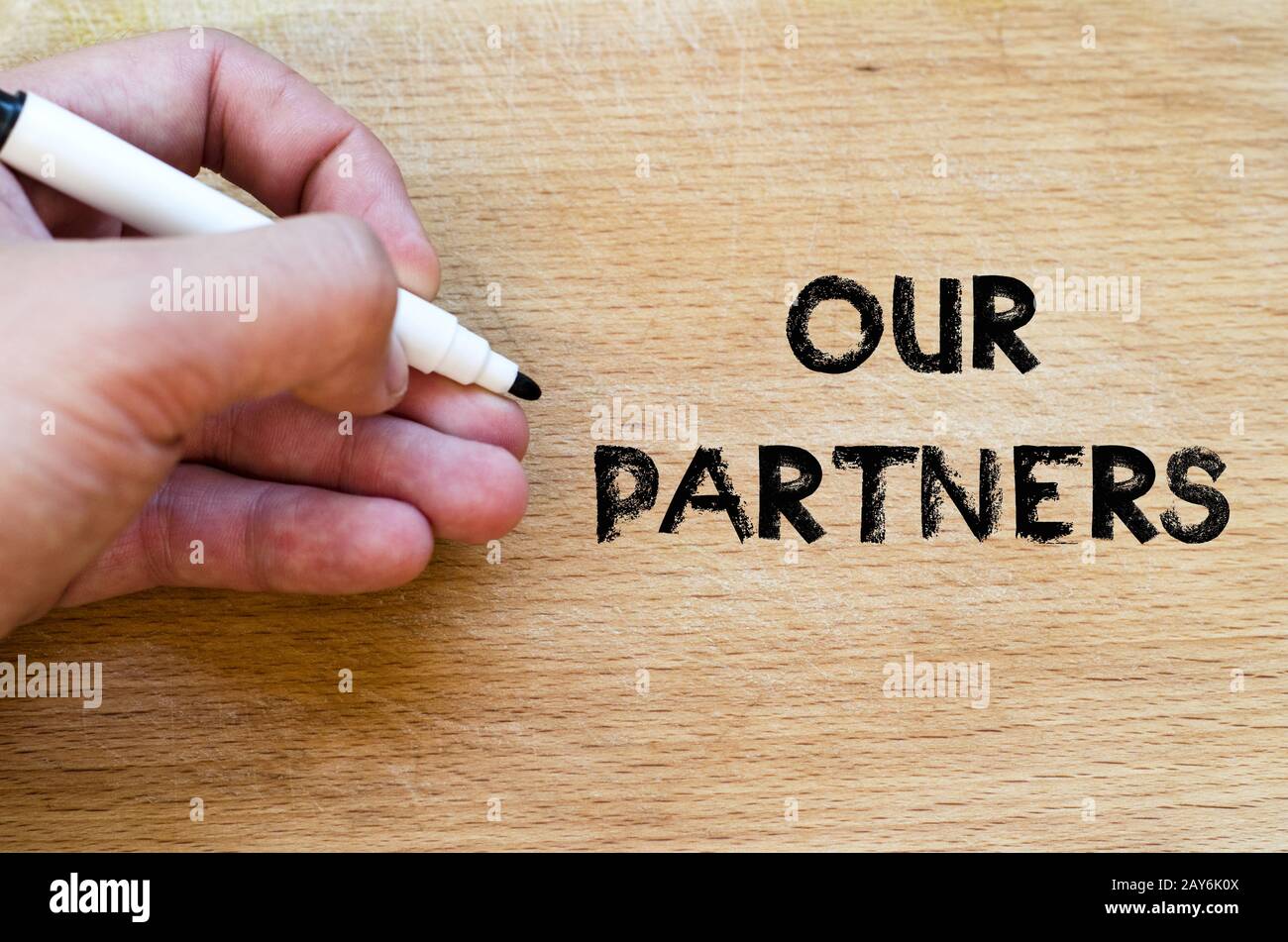 Our partners text concept Stock Photo - Alamy