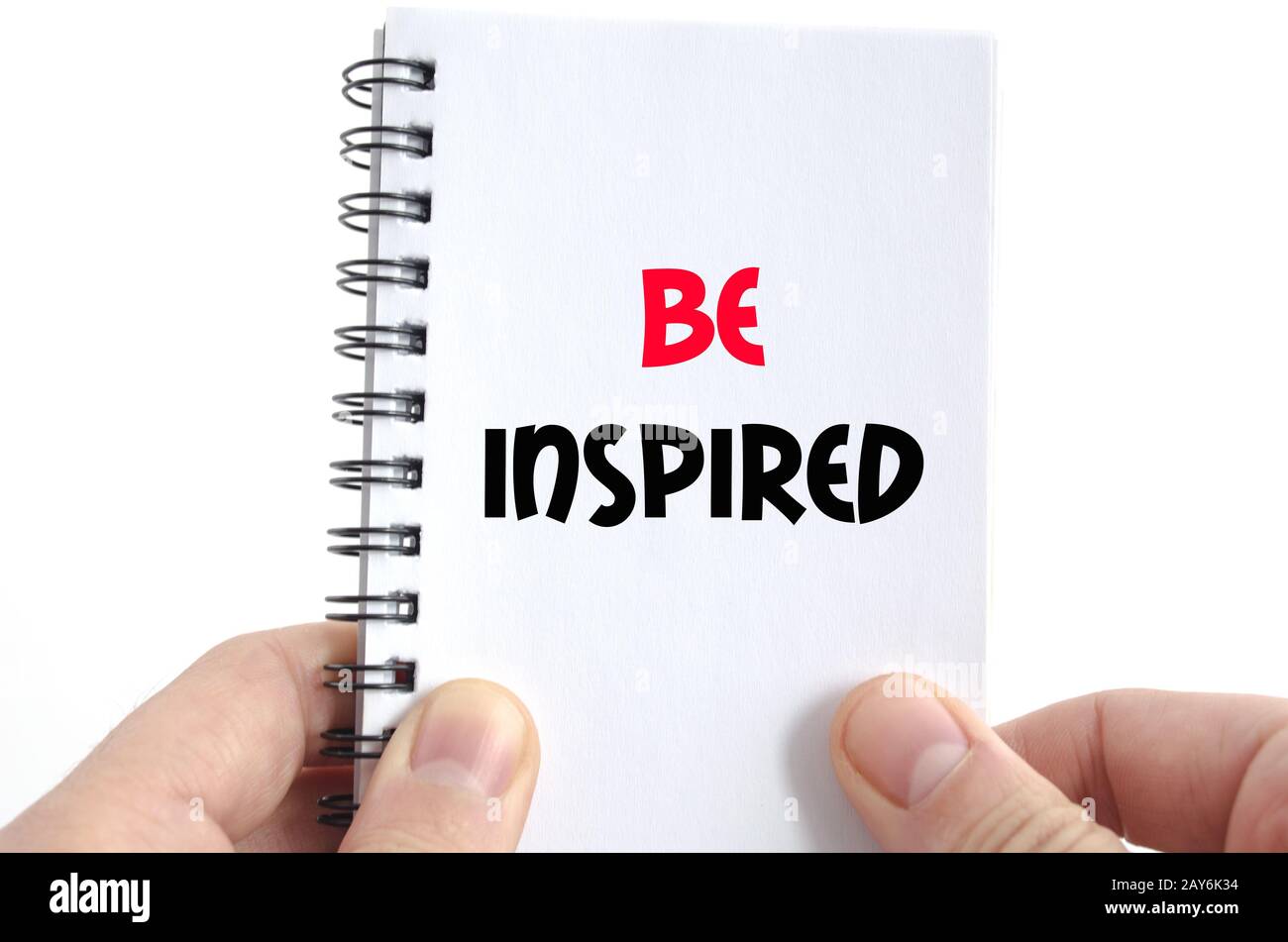 Be inspired text concept Stock Photo - Alamy