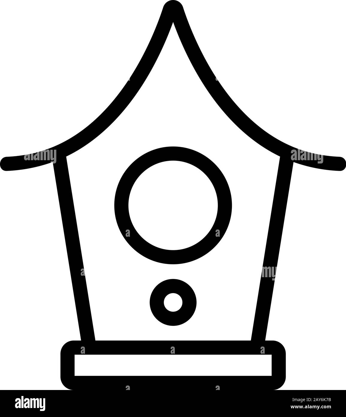 bird house Icon vector. Isolated contour symbol illustration Stock ...