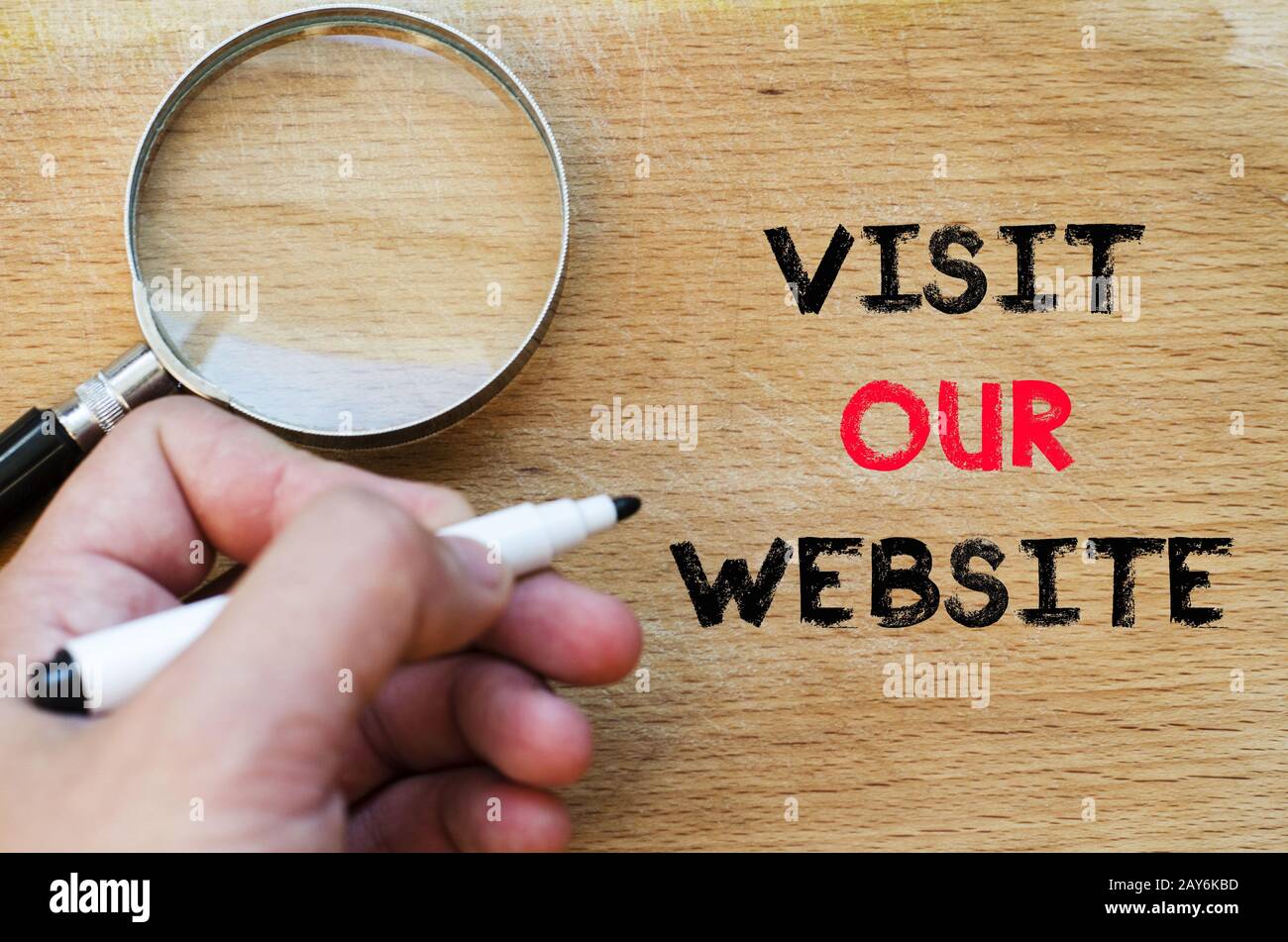 Visit our website text concept Stock Photo - Alamy