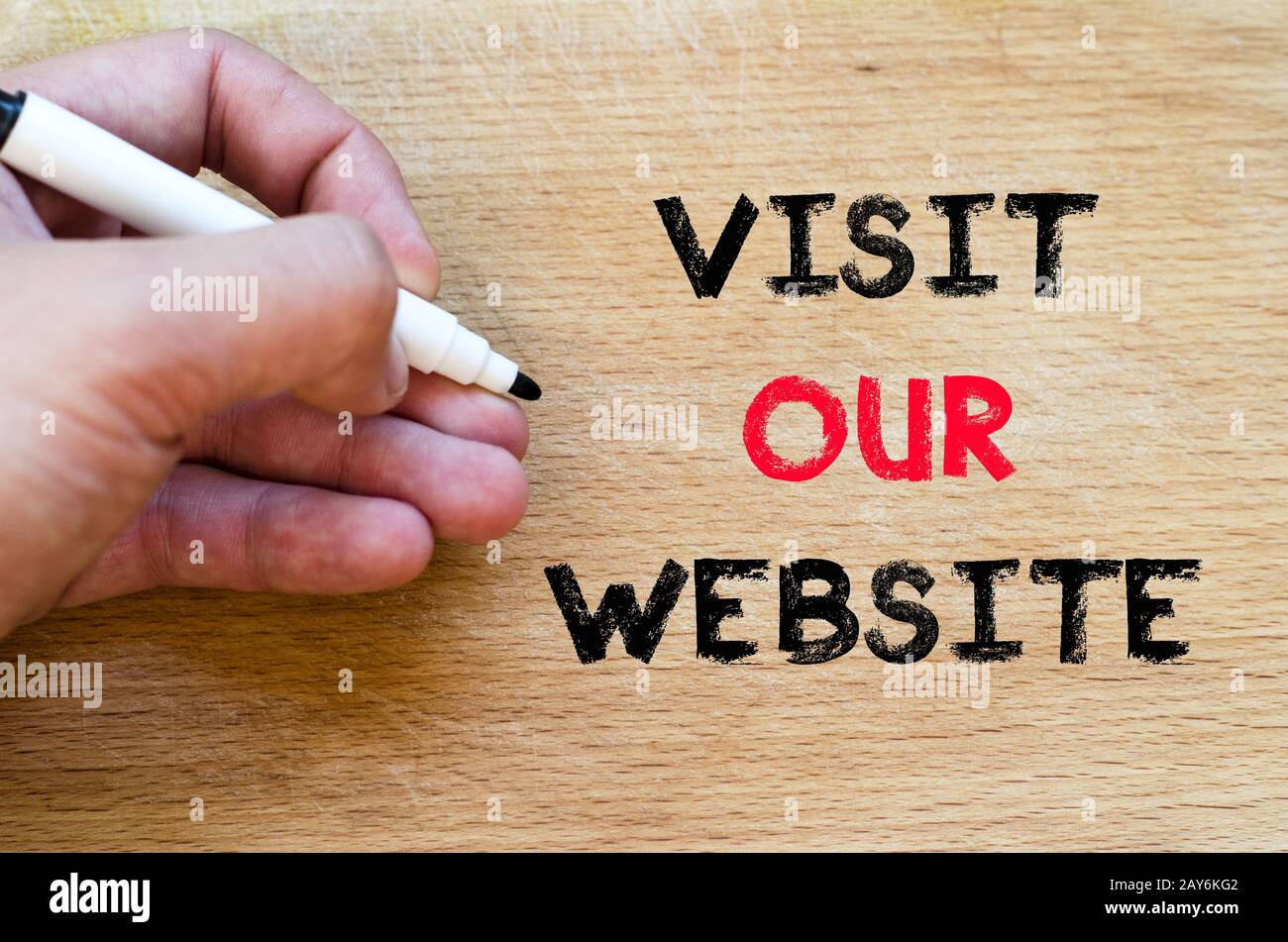 Visit our website text concept Stock Photo - Alamy