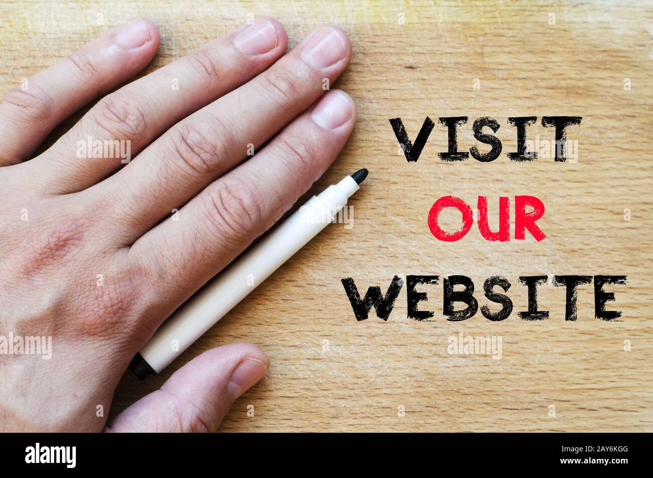 Visit our website text concept Stock Photo - Alamy