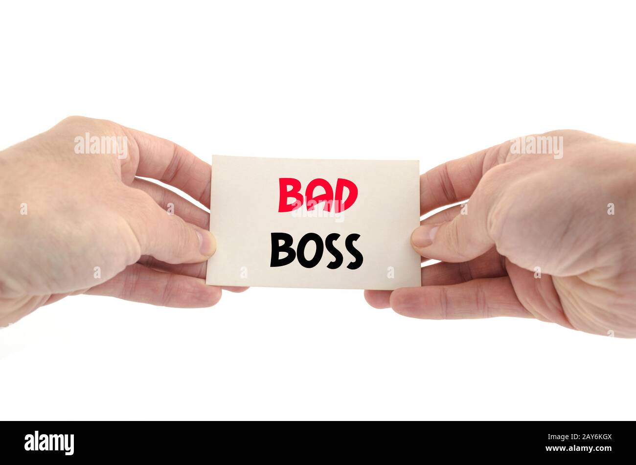 Bad boss text concept Stock Photo - Alamy