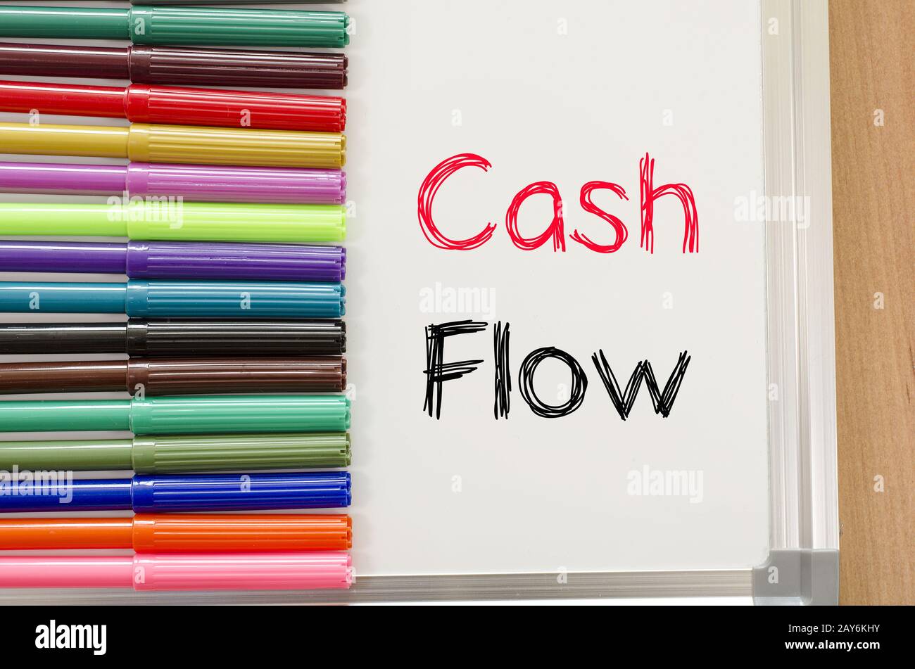 Cash flow text concept Stock Photo - Alamy