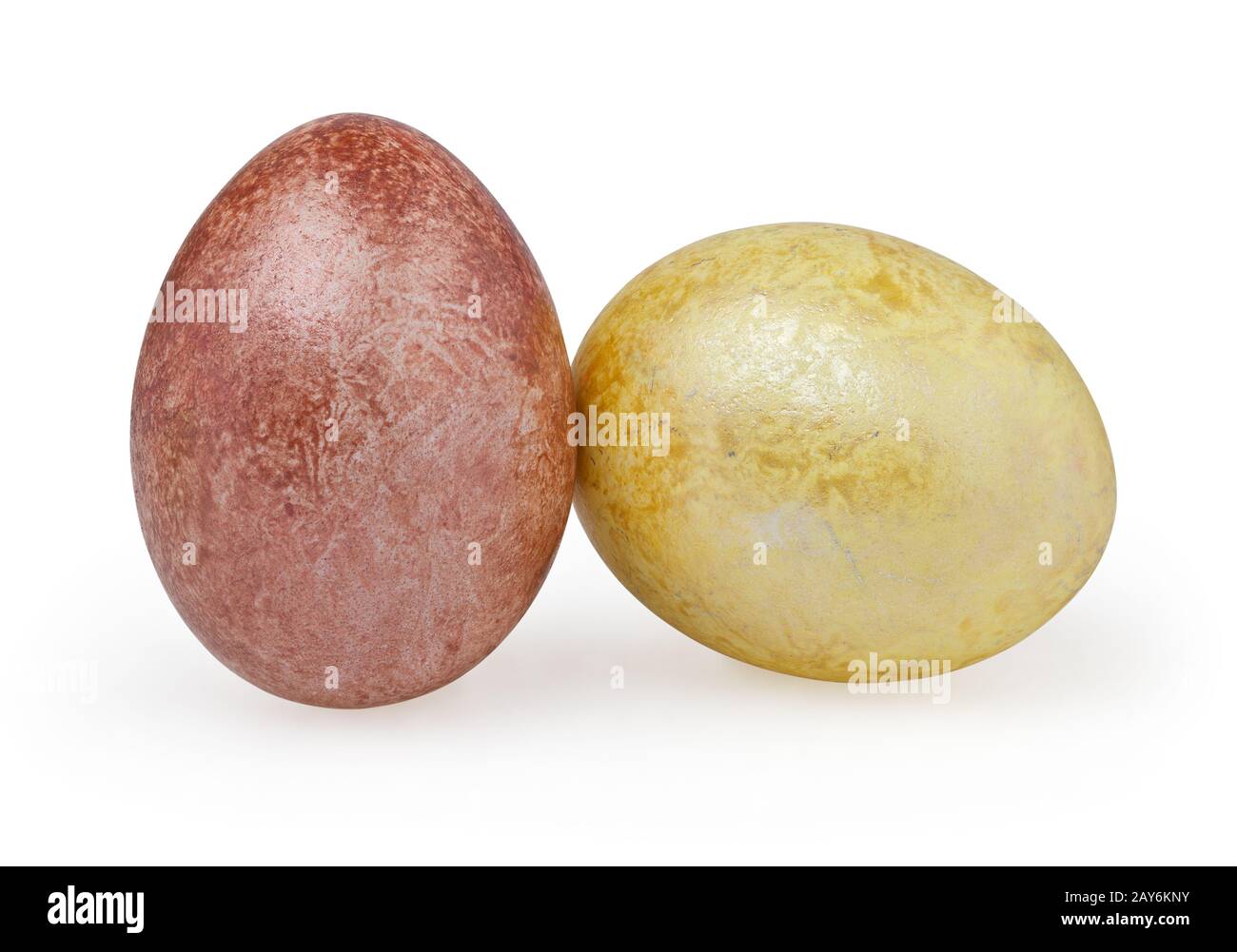Two easter eggs isolated on white background with clipping path Stock ...