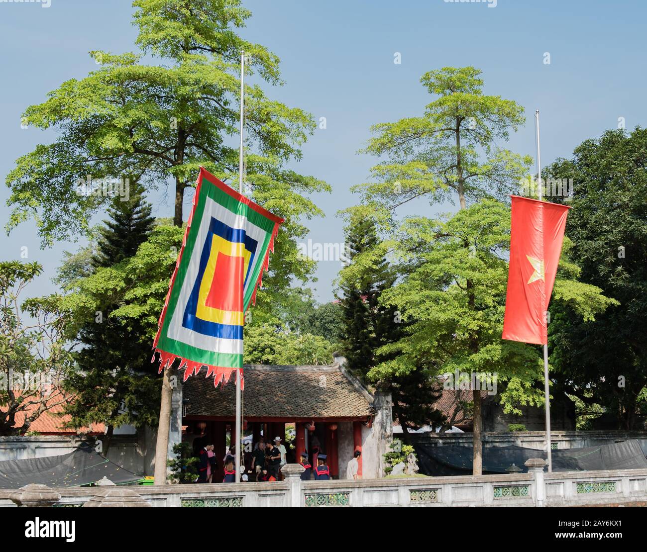 Temple of Literature, the van Mieu, in the centre of Hanoai Stock Photo ...