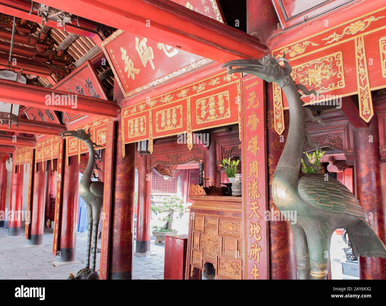 Temple of Literature, the van Mieu, in the centre of Hanoai Stock Photo ...