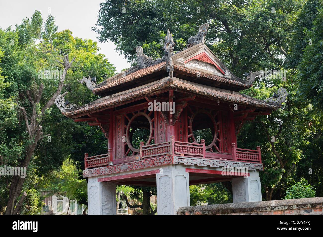 Temple of Literature, the van Mieu, in the centre of Hanoai Stock Photo ...