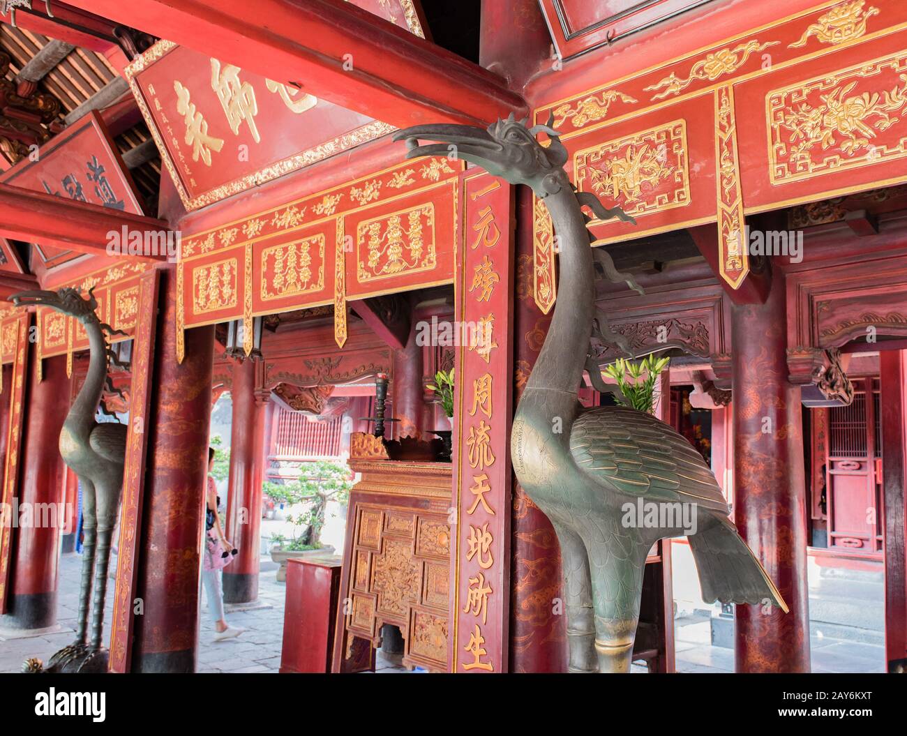 Temple of Literature, the van Mieu, in the centre of Hanoai Stock Photo ...