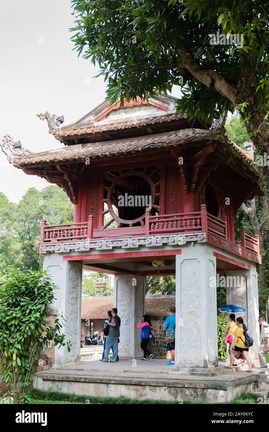 Temple of Literature, the van Mieu, in the centre of Hanoai Stock Photo ...
