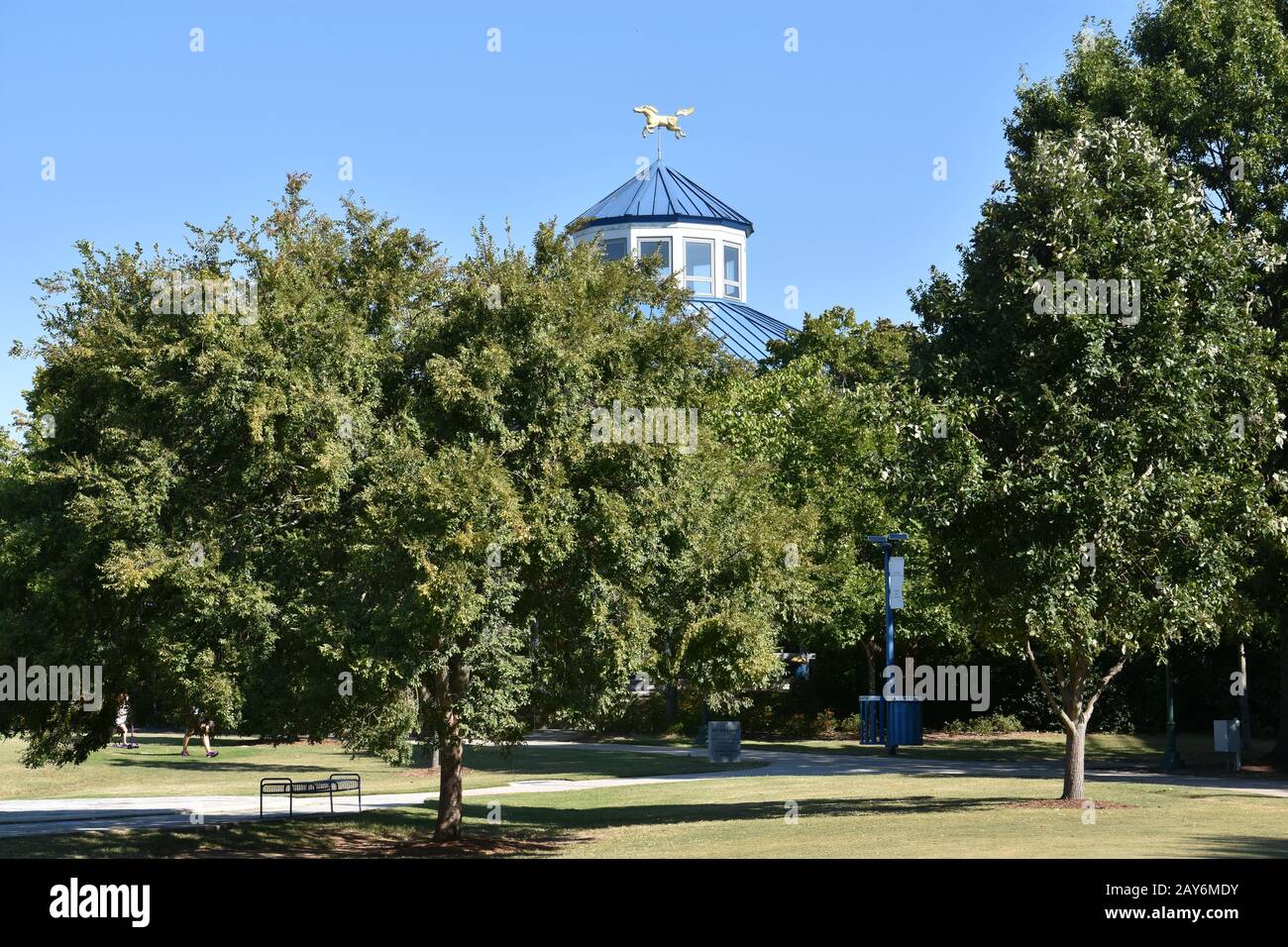 The 1894 Antique Carousel at Coolidge Park in Chattanooga, Tennessee ...