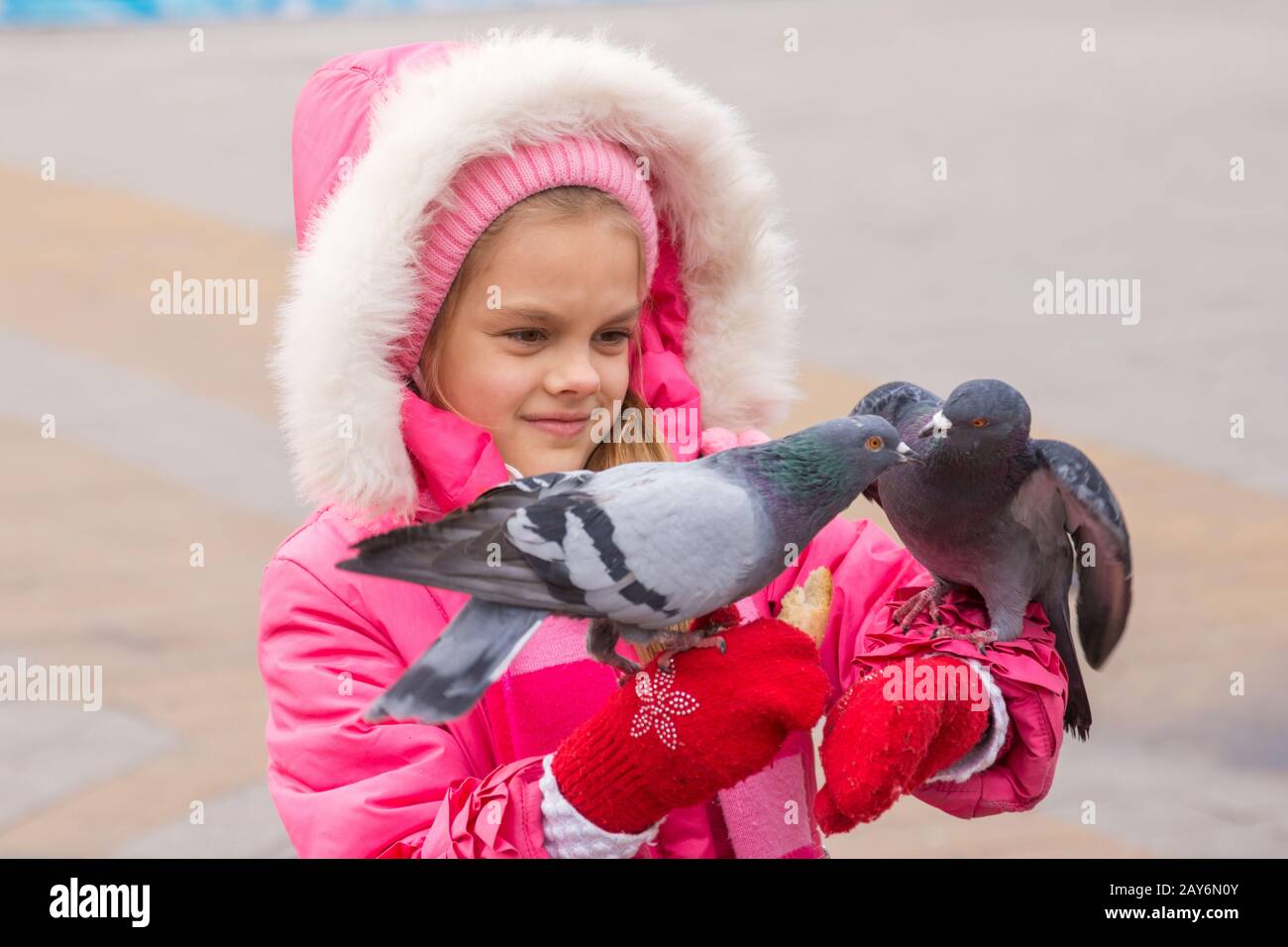 Child in pink jacket hi-res stock photography and images - Alamy