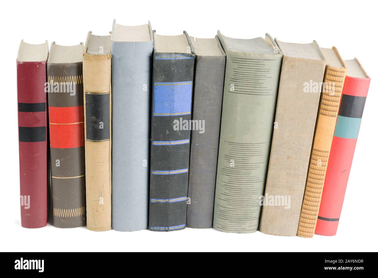 stack of old books isolated on white Stock Photo - Alamy