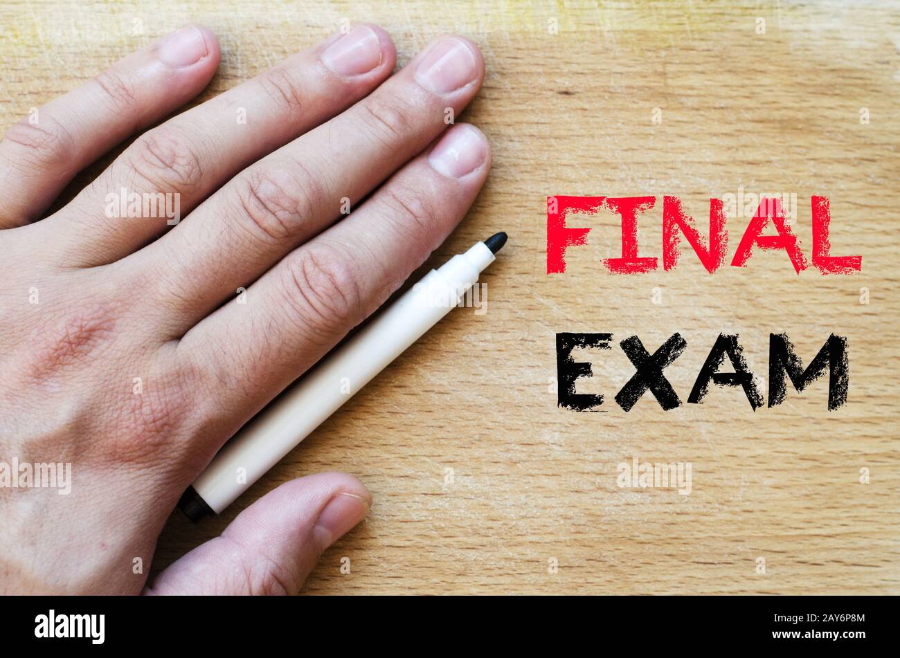 Final exam text concept Stock Photo - Alamy